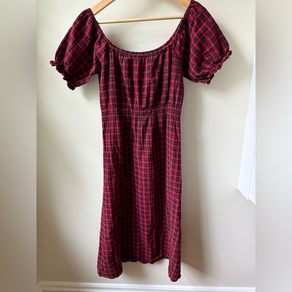 Disturbia | Dresses | Disturbia Dreadful Midi Dress Red Check Plaid ...
